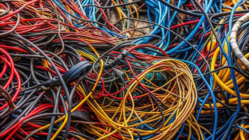 A Tangled Mass of Colorful Wires and Cables, a Complex Network of ...
