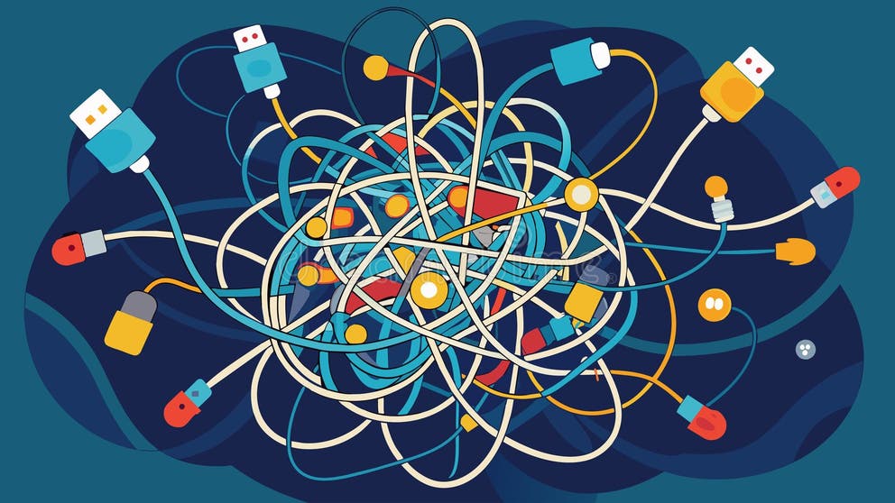 A Tangled Mass of Wires Representing the Complexity and Intricacy of ...