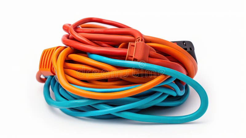 A Tangled Mess of Electrical Cords Plugged into a Power Strip ...