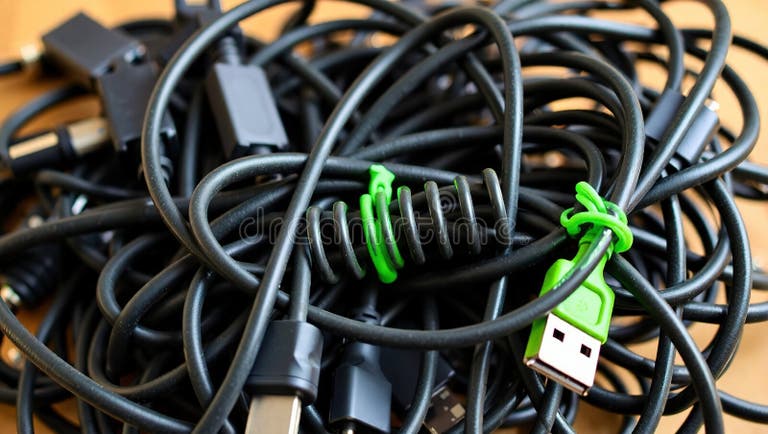 A Tangled Mess of Outdated Technology Cables a Visual Representation of ...