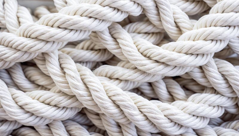 Tangled Mess of Thick Cotton Rope, Perfect for Use As a Background or ...
