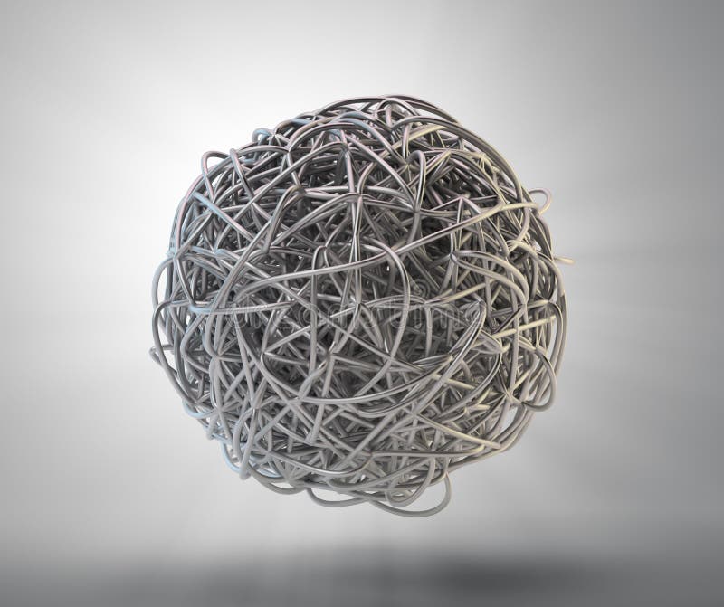 Tangled metal splines stock illustration. Illustration of abstract ...