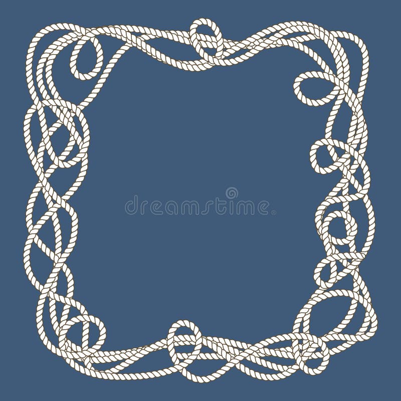 Nautical Ropes Vector Frames Set Stock Vector - Illustration of ...