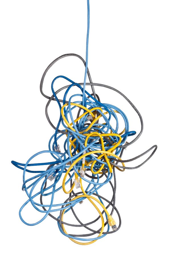 Ball of tangled cables stock image. Image of bunch, colorful - 30204665