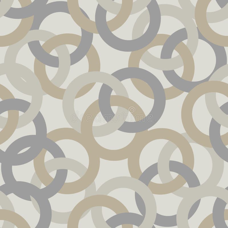 Tangled Overlapping Circles Geometric Seamless Vector Pattern ...