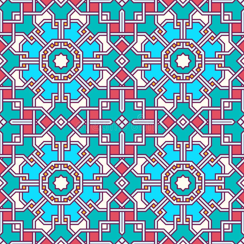 Tangled Pattern stock vector. Illustration of tile, turkish - 202441711