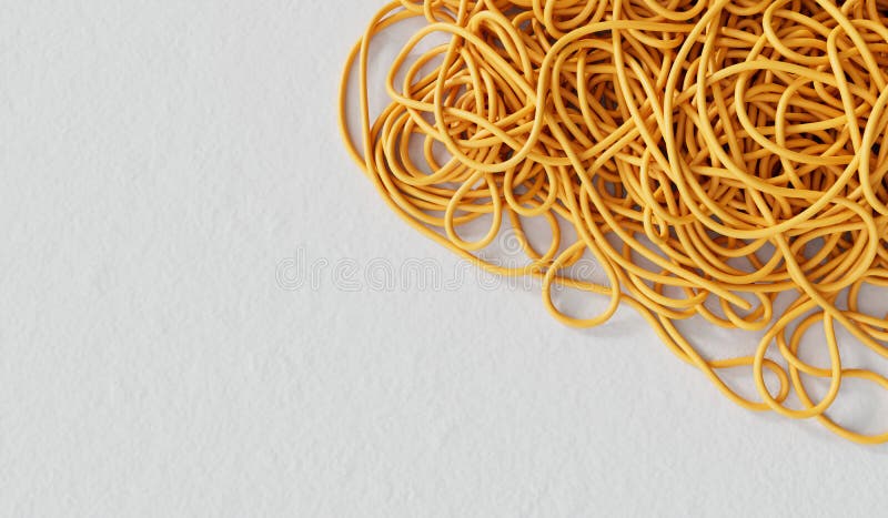 A Tangled Pile of String or Wire. Confusion and Thought Process Concept ...