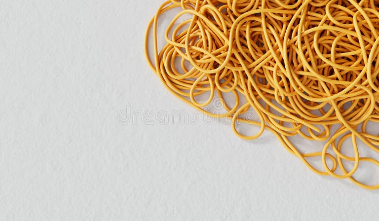 A Tangled Pile of String or Wire. Confusion and Thought Process Concept ...