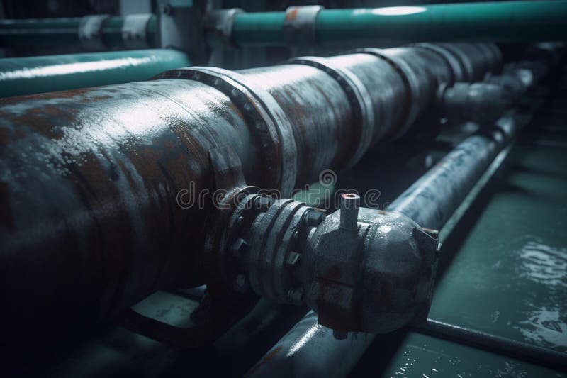 Tangled Pipeline: Obstruction and Conflict Stock Illustration ...