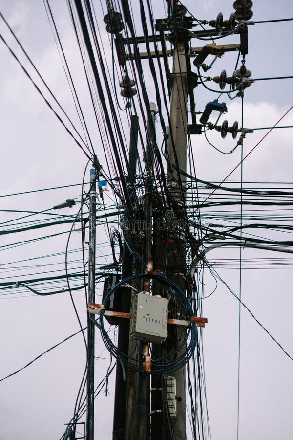 Tangled Power Lines so Clear Stock Photo - Image of cable, line: 359047858