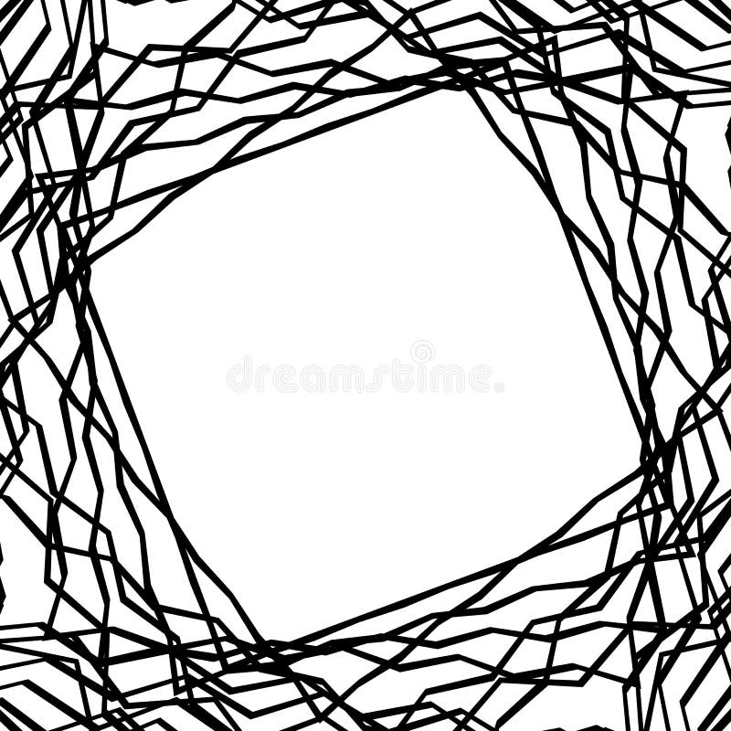 Tangled Random Curvy Lines Pattern, Geometric Element Stock Vector ...