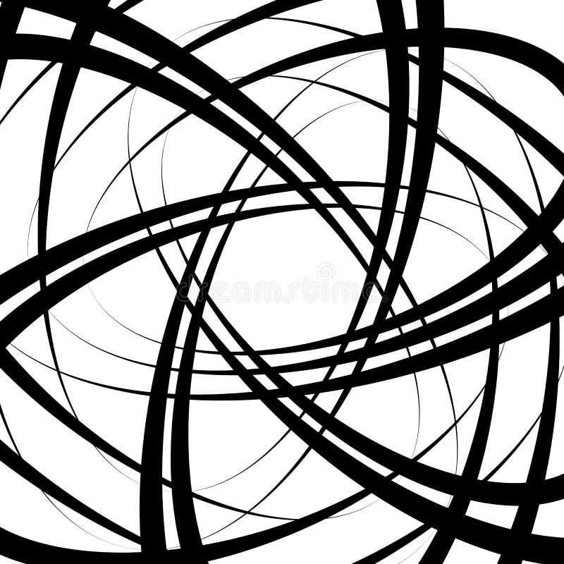 Tangled Random Curvy Lines Pattern, Geometric Element Stock Vector ...