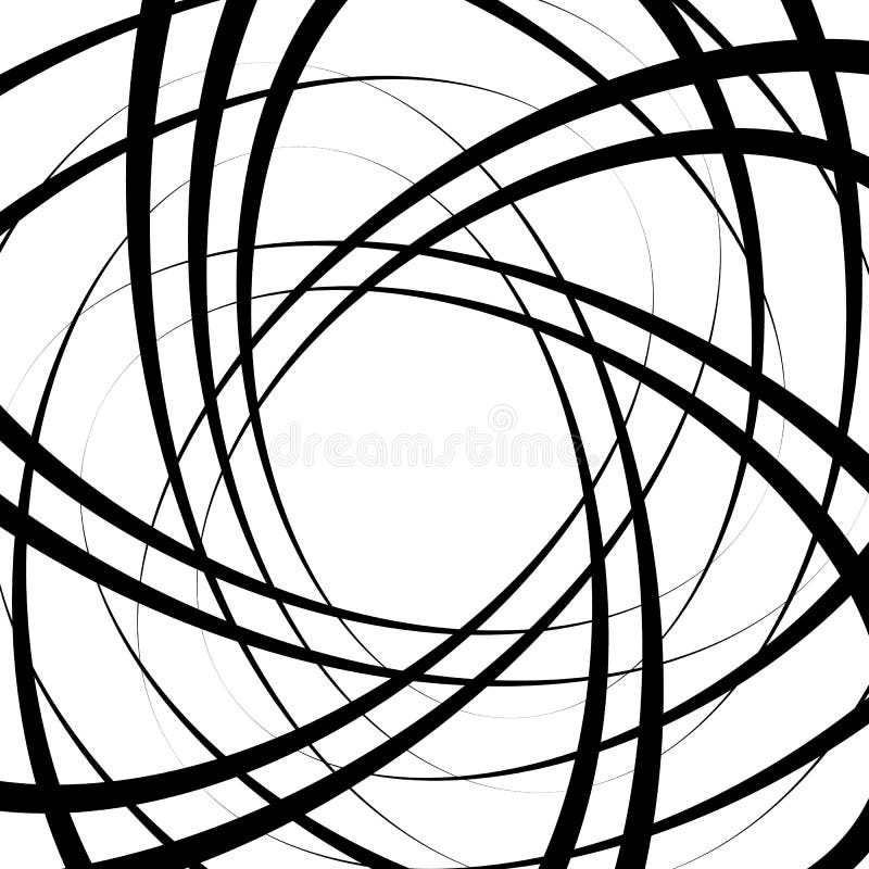 Tangled Random Curvy Lines Pattern, Geometric Element Stock Vector ...