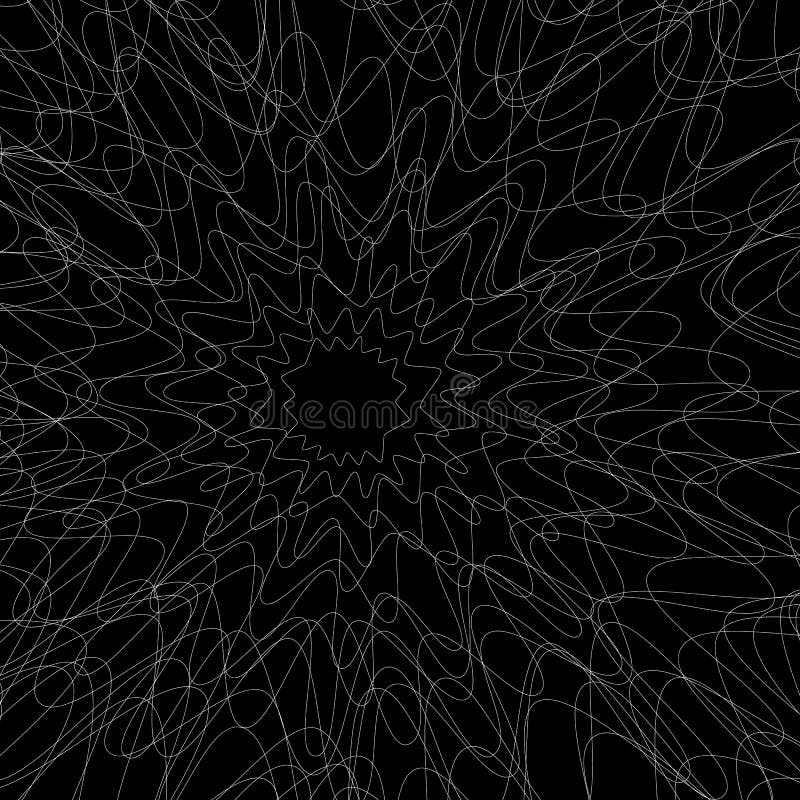 Tangled Random Curvy Lines Pattern, Geometric Element Stock Vector ...