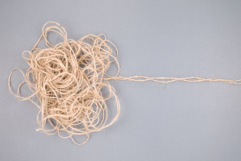 Tangled Rope with Trace Lines Stock Photo - Image of jute, condition ...