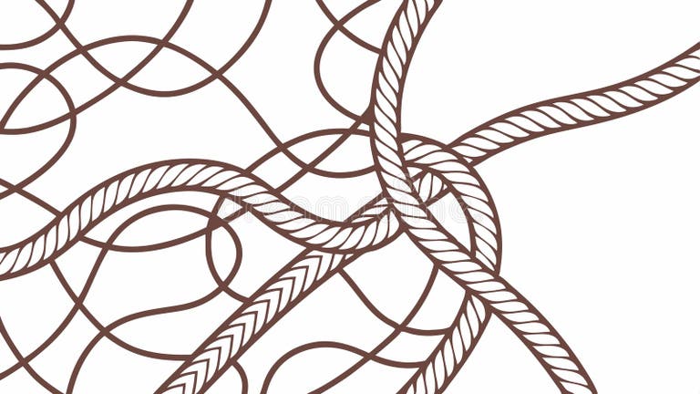 Tangled Ropes or Threads, Symbolizing Complexity or Connection, Vector ...