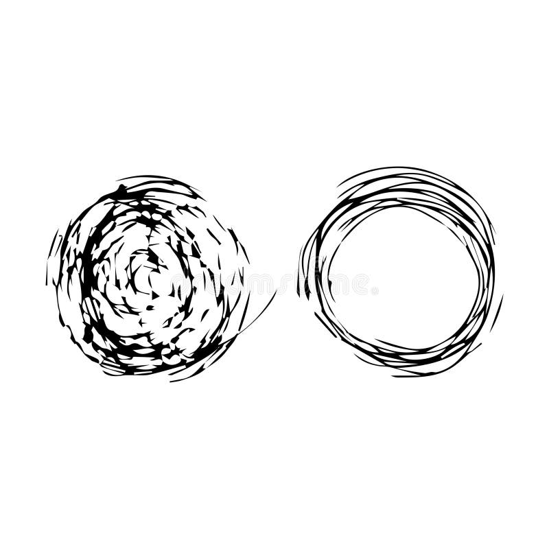 Tangled Scribble Brain Doodle Outline Icon Sign Hand Drawn Ink Sketch ...