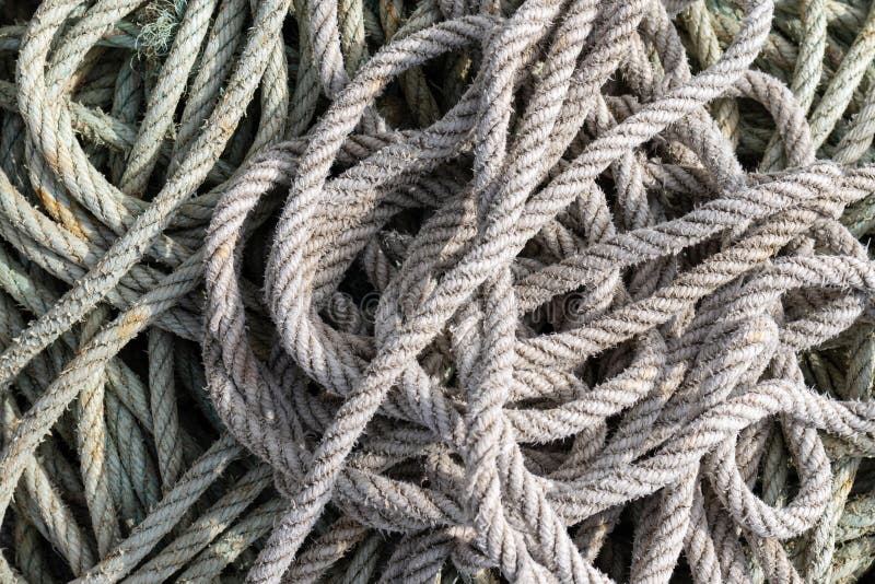 Tangled Ship Rope Background Stock Photo - Image of closeup, ship ...