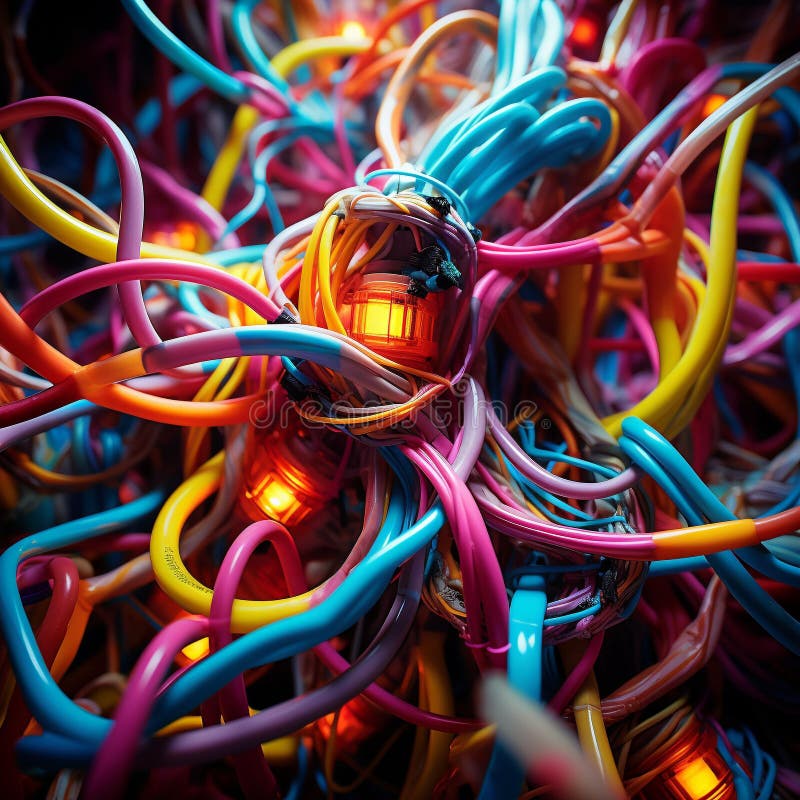 Tangled Spectrum: a Vivid Depiction of Stress Stock Illustration ...