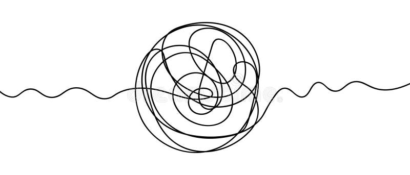 Abstract Tangled Doodles. Sketch Stock Illustration - Illustration of ...