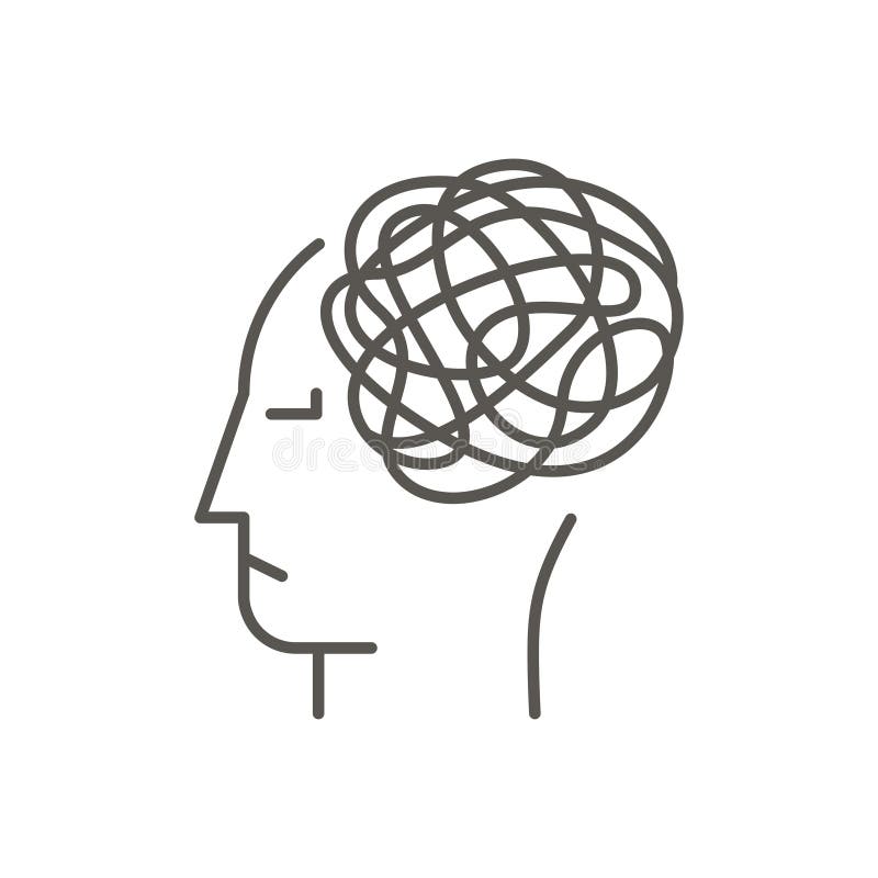 Tangled Tangle Untangled on Face Stock Vector - Illustration of linear ...