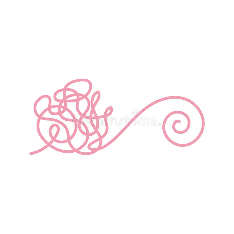 Tangled thread icon stock vector. Illustration of line - 228403073