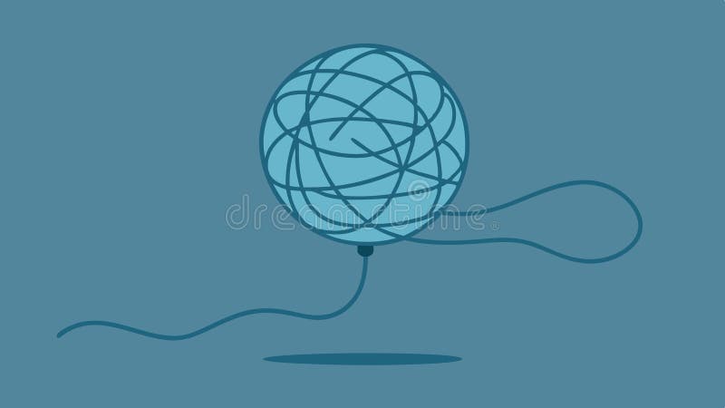 Tangled Thread a Tangled Ball of Yarn Representing Complexities in ...