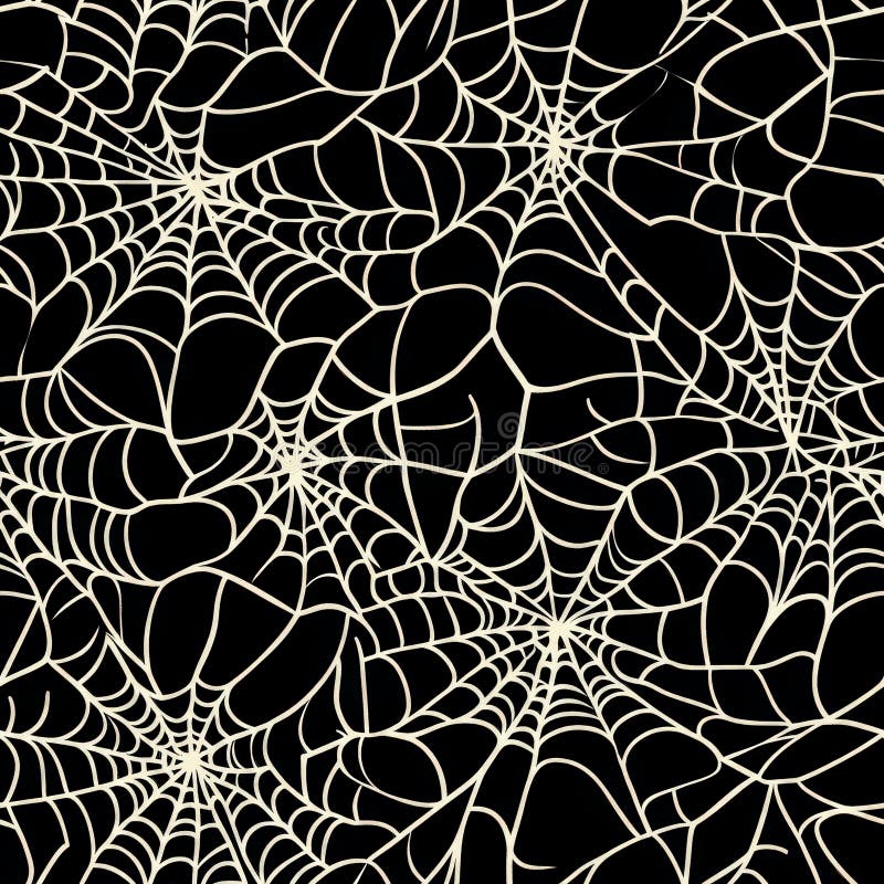 A Tangled Web Pattern with Detailed Spooky Cobwebs Stretching Across ...