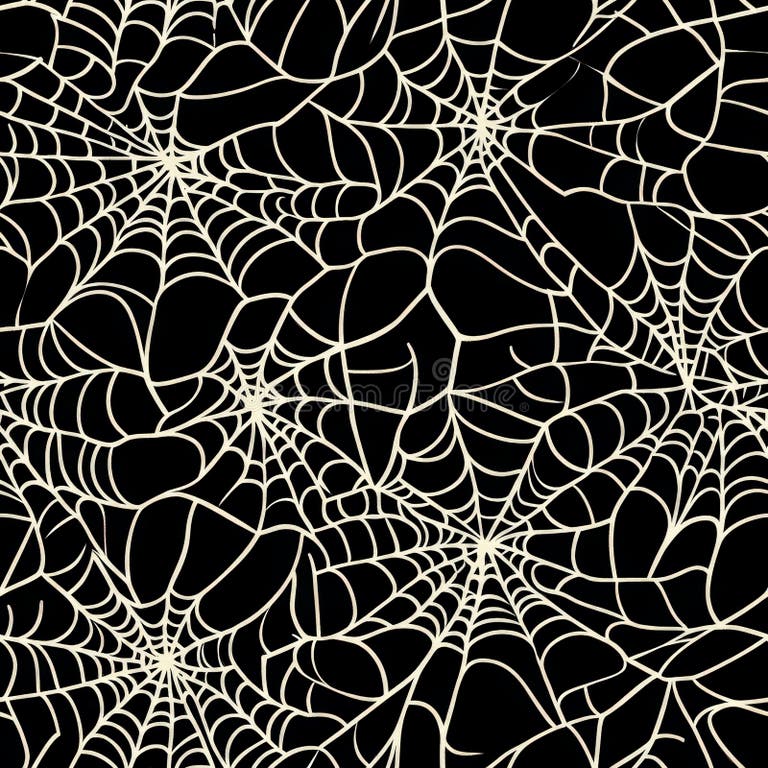 A Tangled Web Pattern with Detailed Spooky Cobwebs Stretching Across ...
