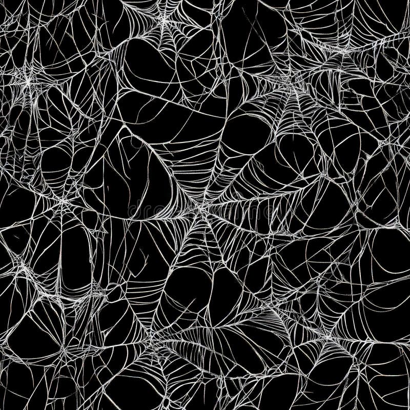 A Tangled Web Pattern with Detailed Spooky Cobwebs Stretching Across ...