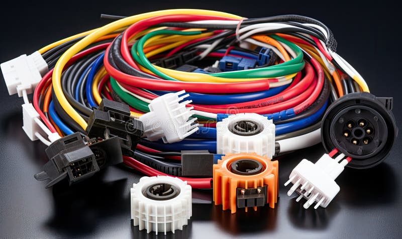 A Tangled Web of Wires on a Table Stock Photo - Image of internet ...