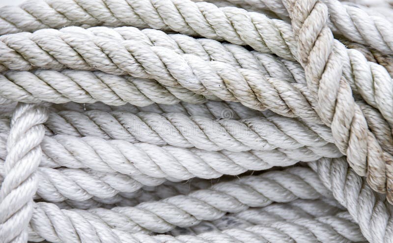 Tangled White Nautical Rope Stock Photo - Image of grungy, pile: 101837714