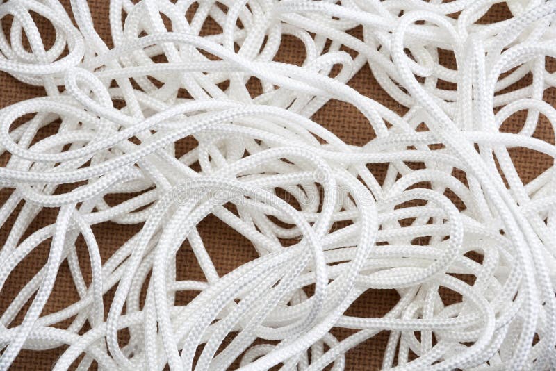 Tangled White String Full Frame Background Stock Image - Image of ...
