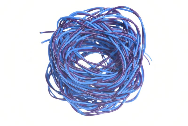 Tangled wire isolated stock image. Image of macro, white - 62655833