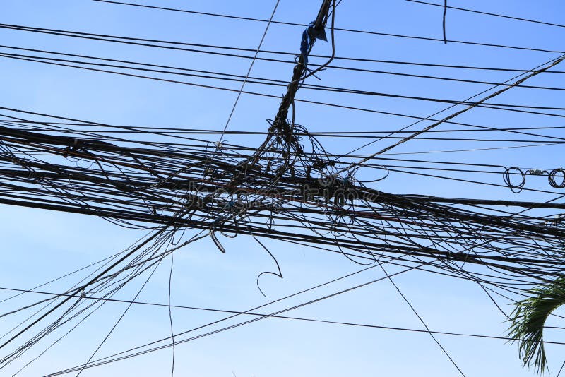 Tangled wires stock photo. Image of wires, junction, cable - 91195870