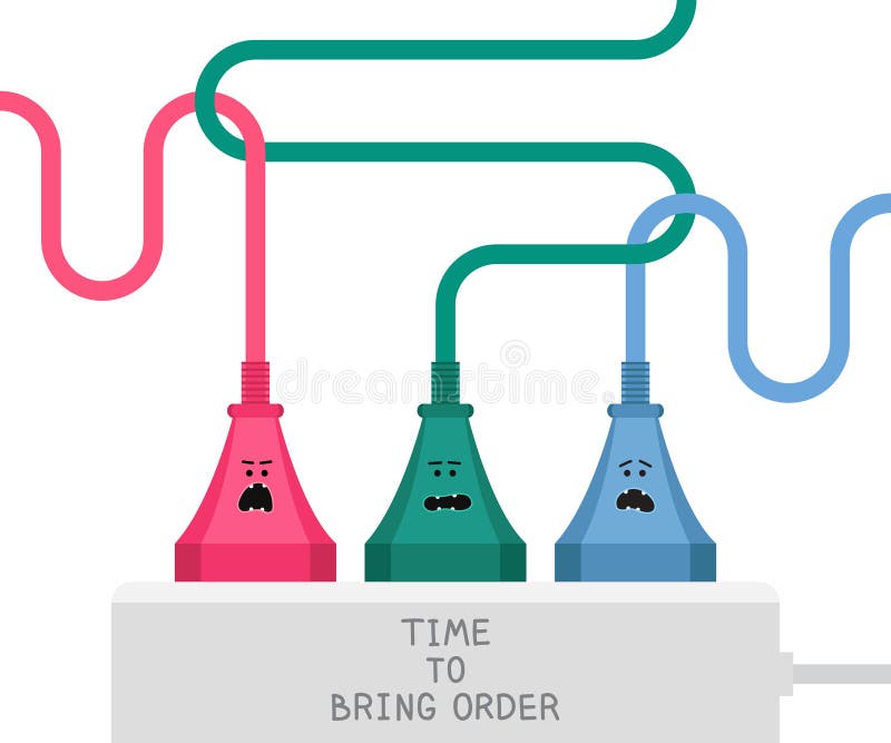 Tangled wires stock vector. Illustration of upset, sketch - 54416402