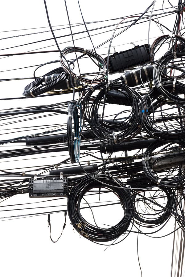 Tangled wires stock image. Image of danger, technology - 95815133