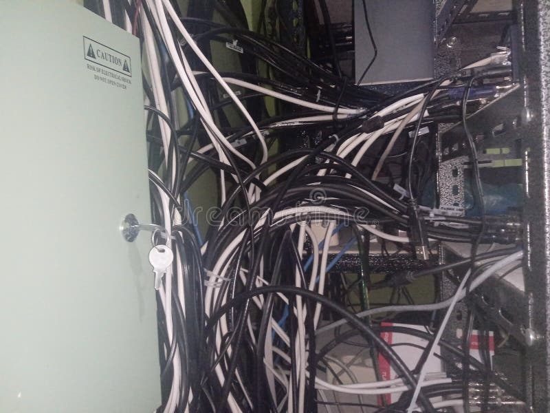 Tangled Wires in the Server Stock Image - Image of jawab, tangled ...