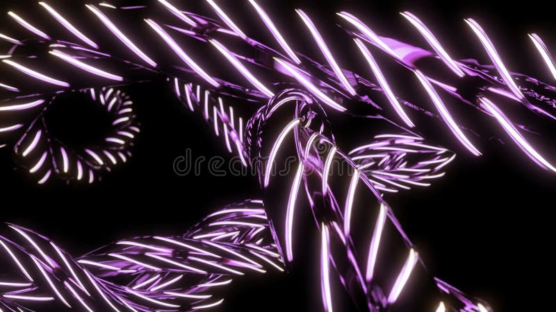 Tangling Neon Purple Ropes. Design. Concept of Internet Connection ...
