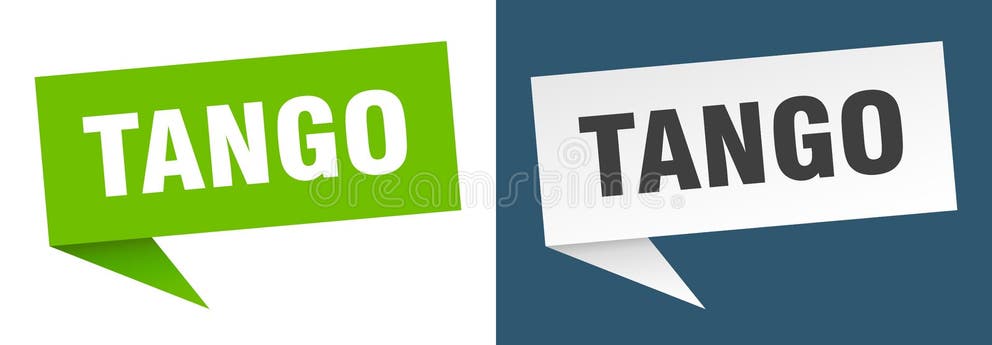 Tango Banner. Tango Speech Bubble Label Set Stock Vector - Illustration ...