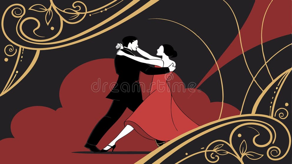 Tango Dancers Dancing Passion and Dance Performance Generative AI Stock ...
