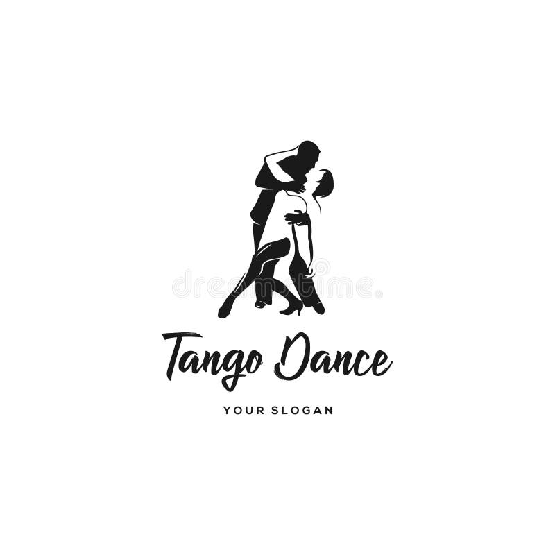Tango Dancing Silhouette Logo Vector Stock Illustration - Illustration ...