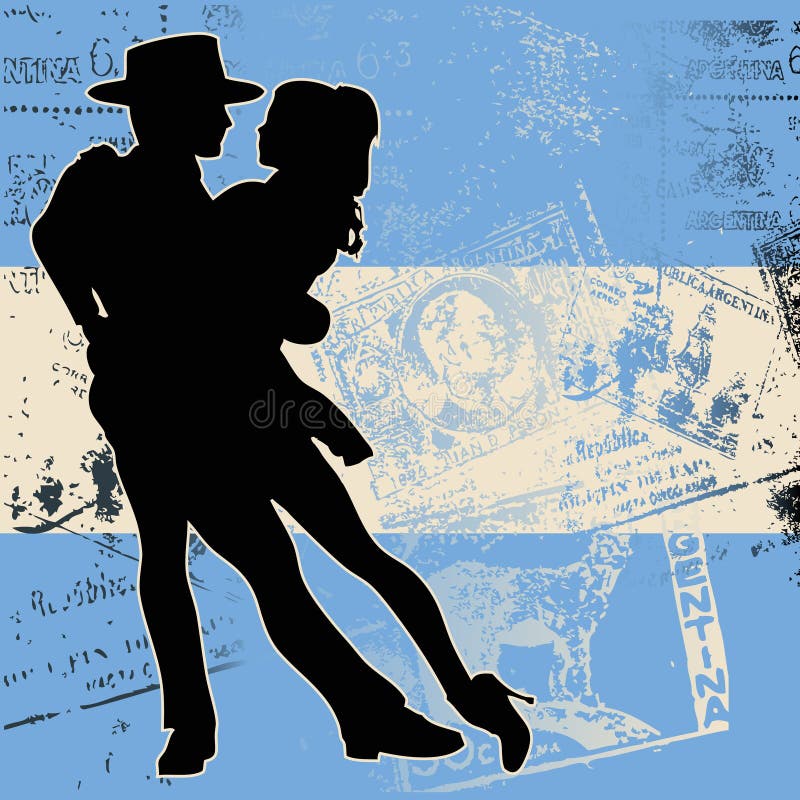 Tango de Argentina ilustração do vetor. Ilustração de moagem - 10771886