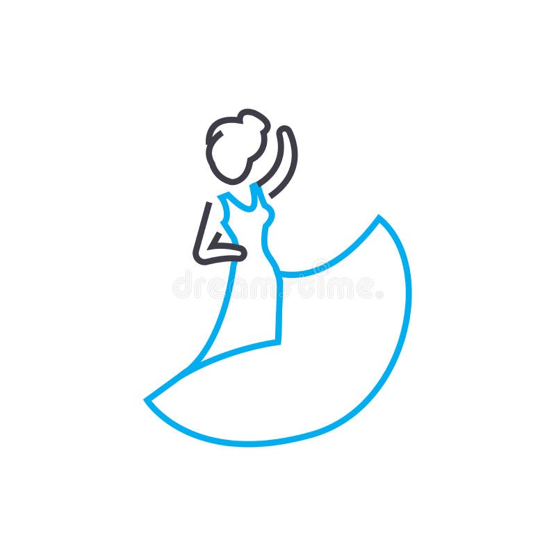 Tango Linear Icon Concept. Tango Line Vector Sign, Symbol, Illustration ...