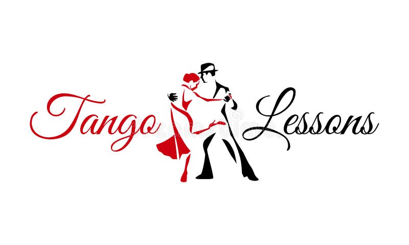 Tango Dancing Couple Man And Woman Vector Illustration Logo Icon