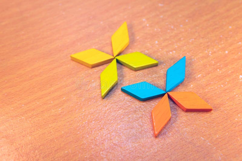 Tangram Puzzle Star Shape Use for Creative Concept Stock Image - Image ...