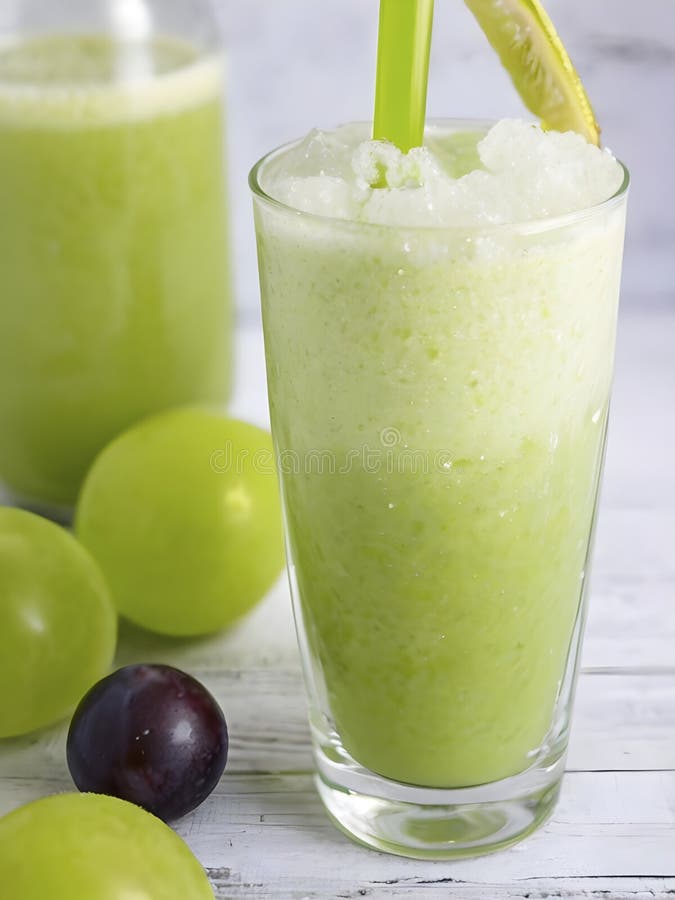 Tangy Green Grape Slushie in Just 3 Ingredients Stock Image - Image of ...