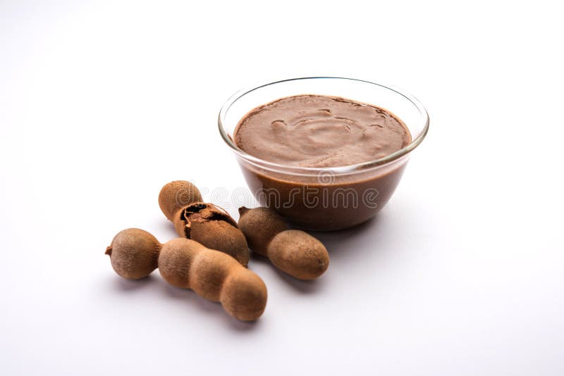 Tangy Tamarind Puree or Imli Paste Stock Image - Image of healthy ...