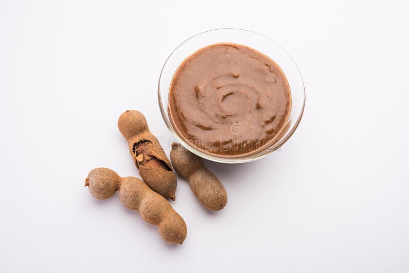 Tangy Tamarind Puree or Imli Paste Stock Image - Image of indian ...