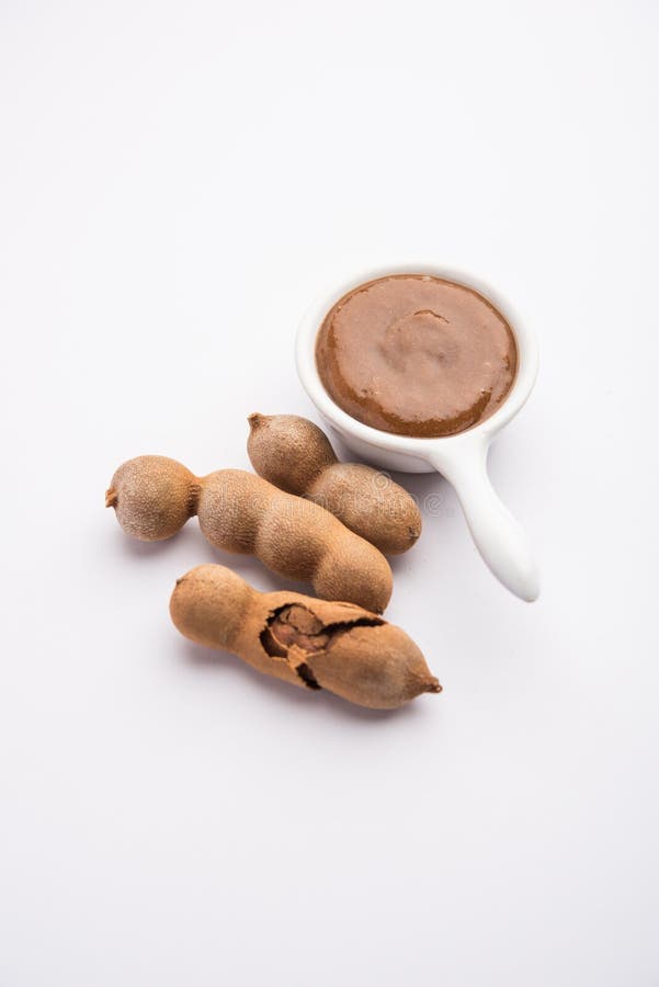 Tangy Tamarind Puree or Imli Paste Stock Image - Image of healthy ...